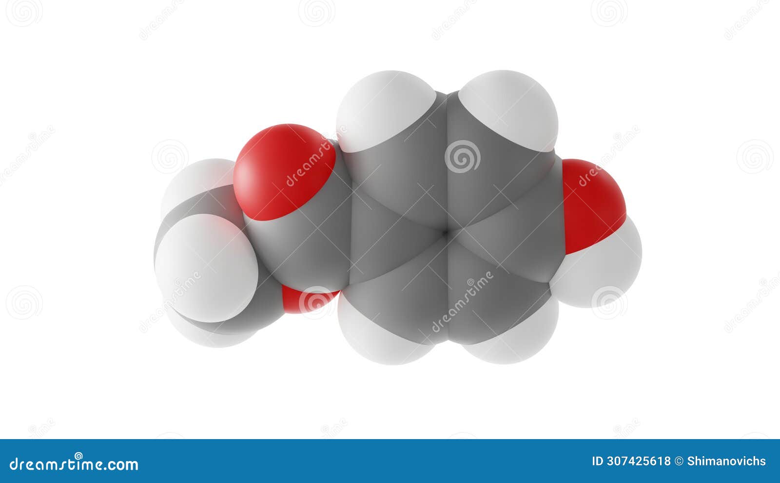 Methylparaben Molecule, Molecular Structure, Anti-fungal Agent, Ball ...