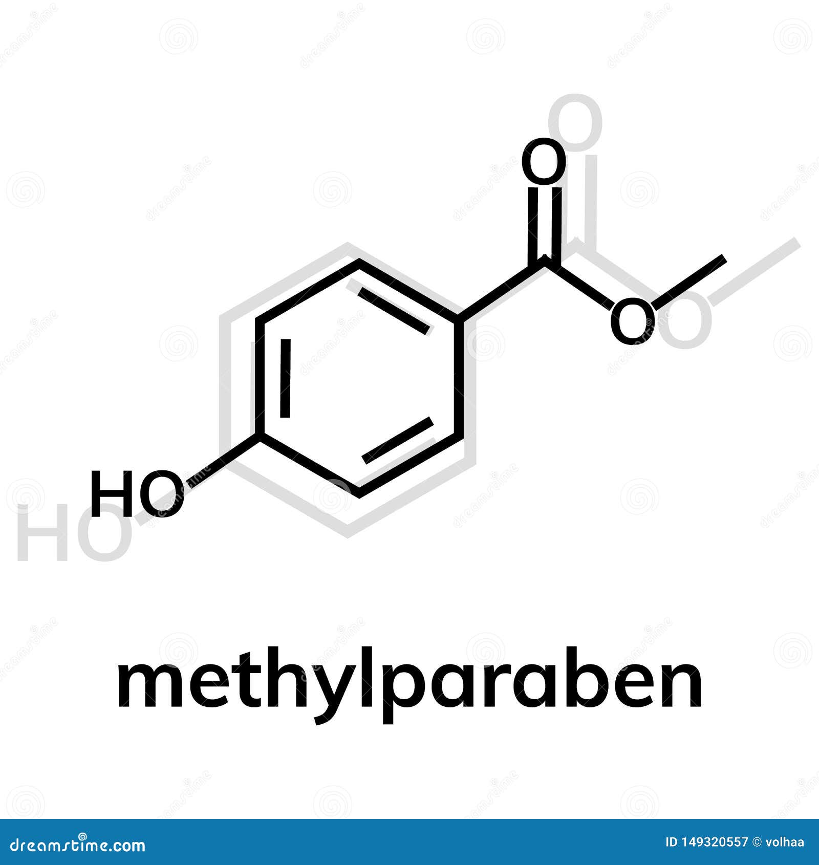 Methylparaben Molecular Structure, 3d Model Molecule, Anti-fungal Agent ...