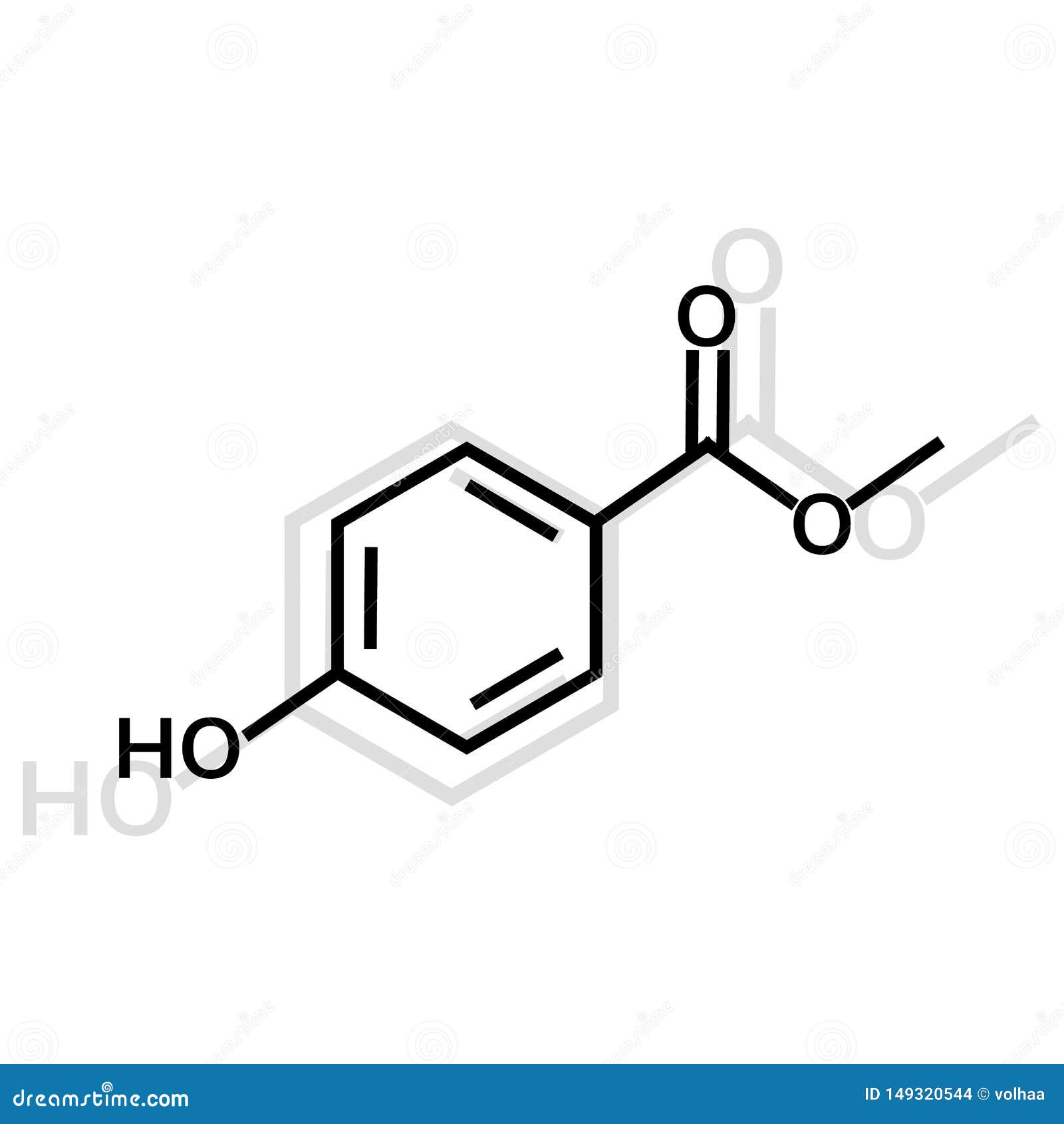 Methylparaben Molecular Structure, 3d Model Molecule, Anti-fungal Agent ...