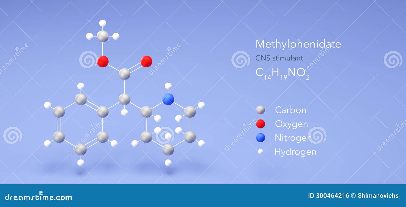Methylphenidate Molecule, Molecular Structures, Cns Stimulant, 3d Model ...