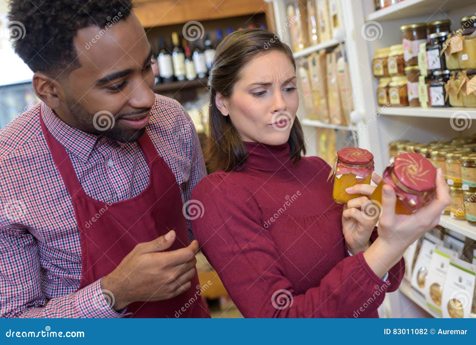 Meticulous Customer Reading Label Stock Photo - Image of difference ...