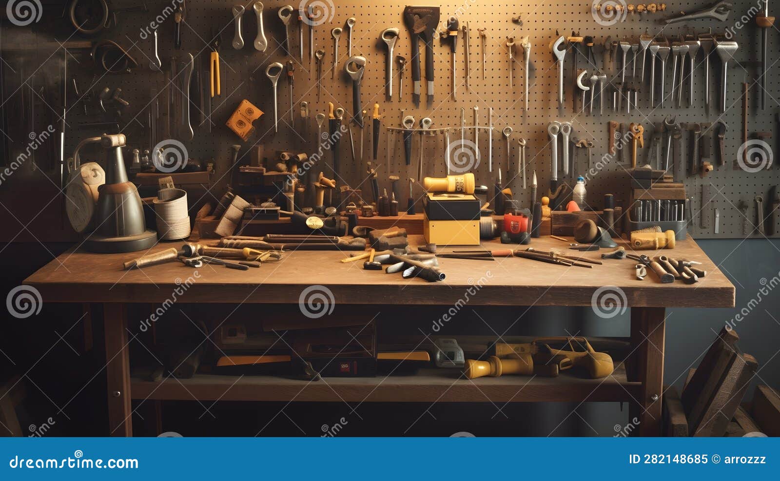 Meticulously Crafted: a Variety of Tools and Instruments on a Workshop ...