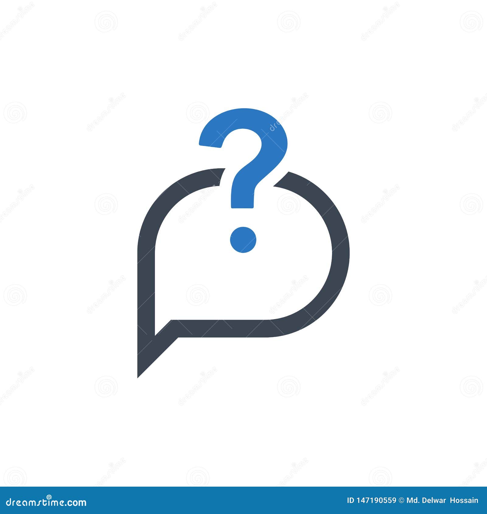 Asking question icon stock vector. Illustration of support - 147190559