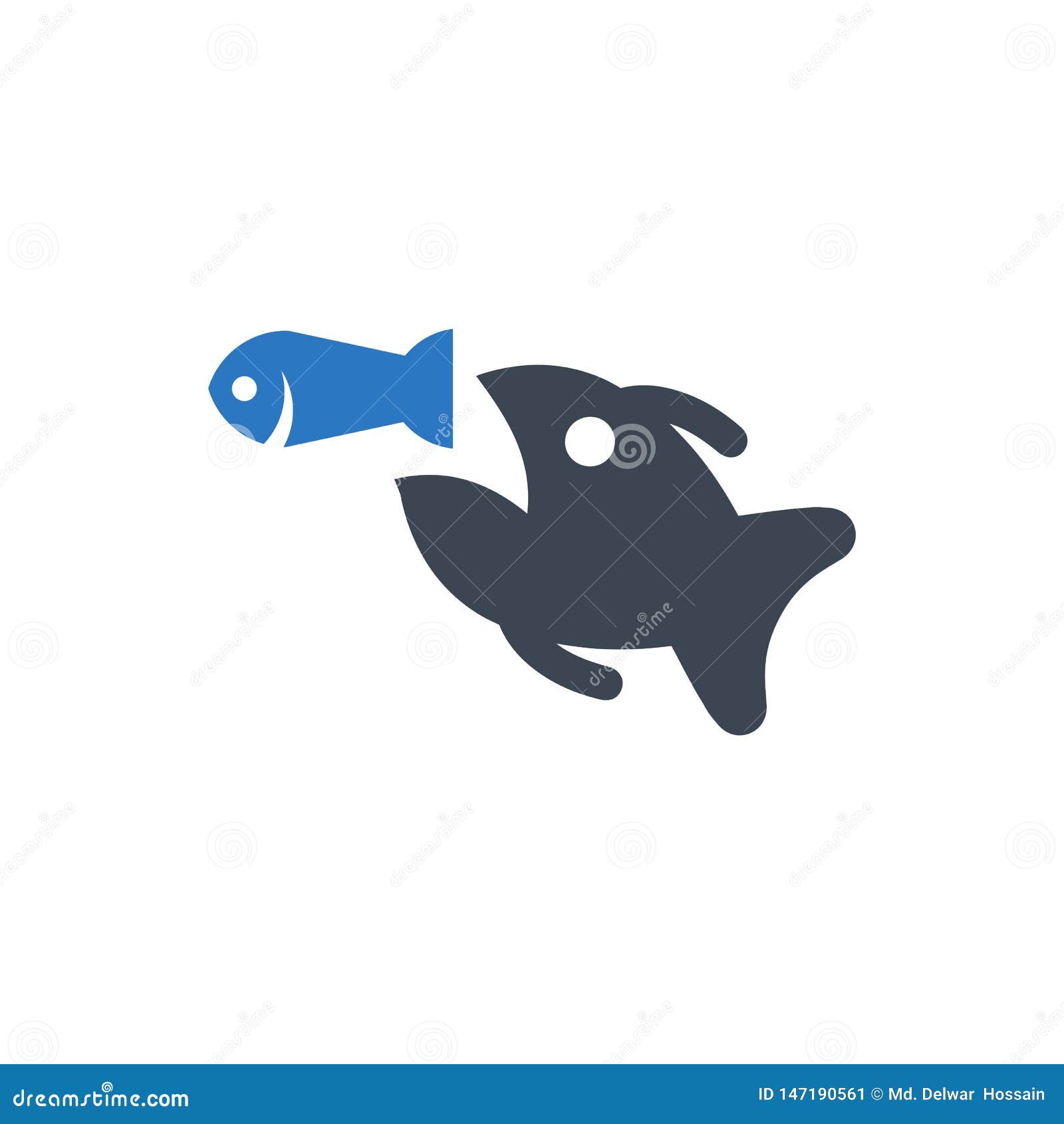 Big fish icon stock vector. Illustration of symbol, fish - 147190561