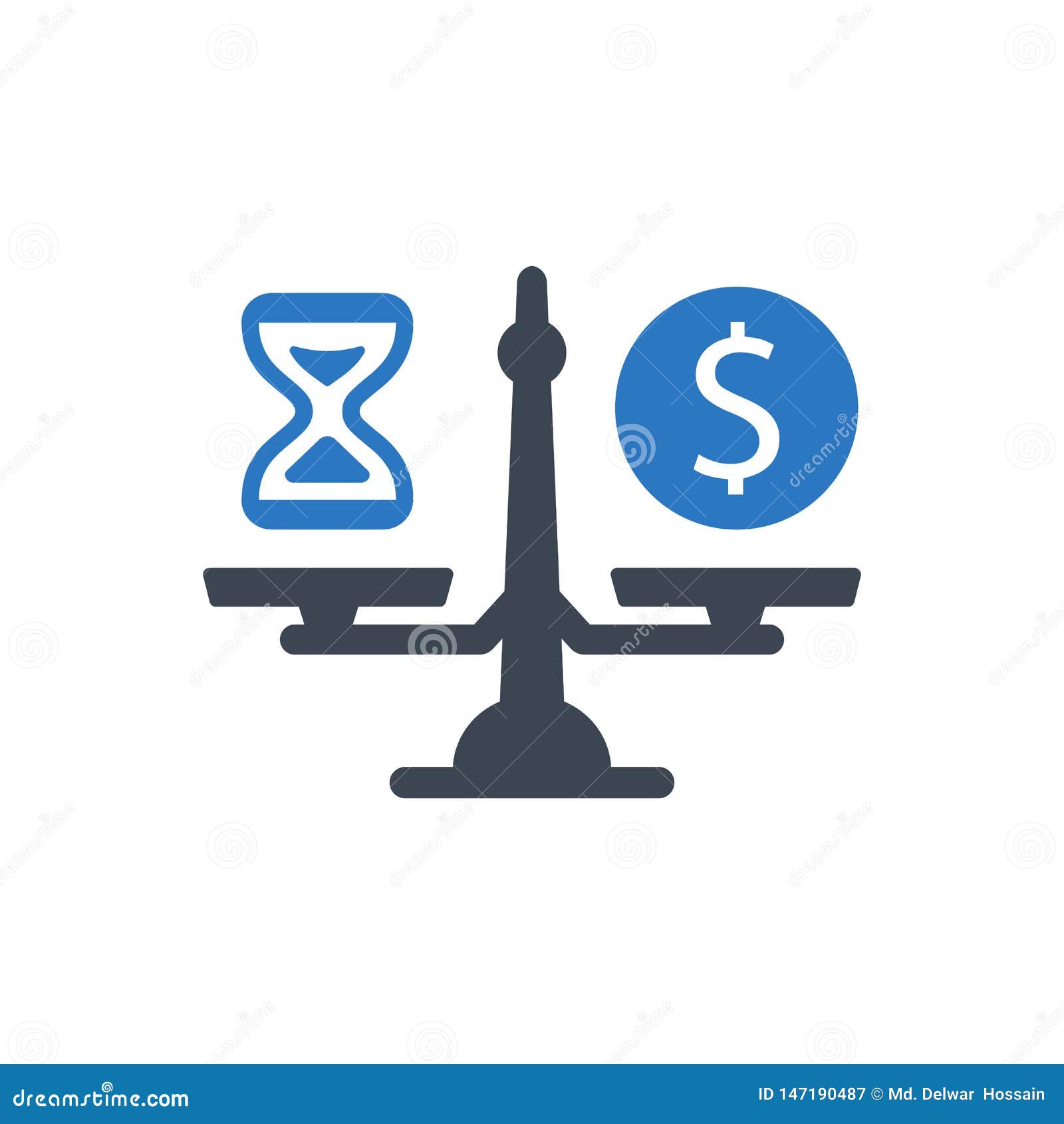 Budget estimate icon stock vector. Illustration of time - 147190487