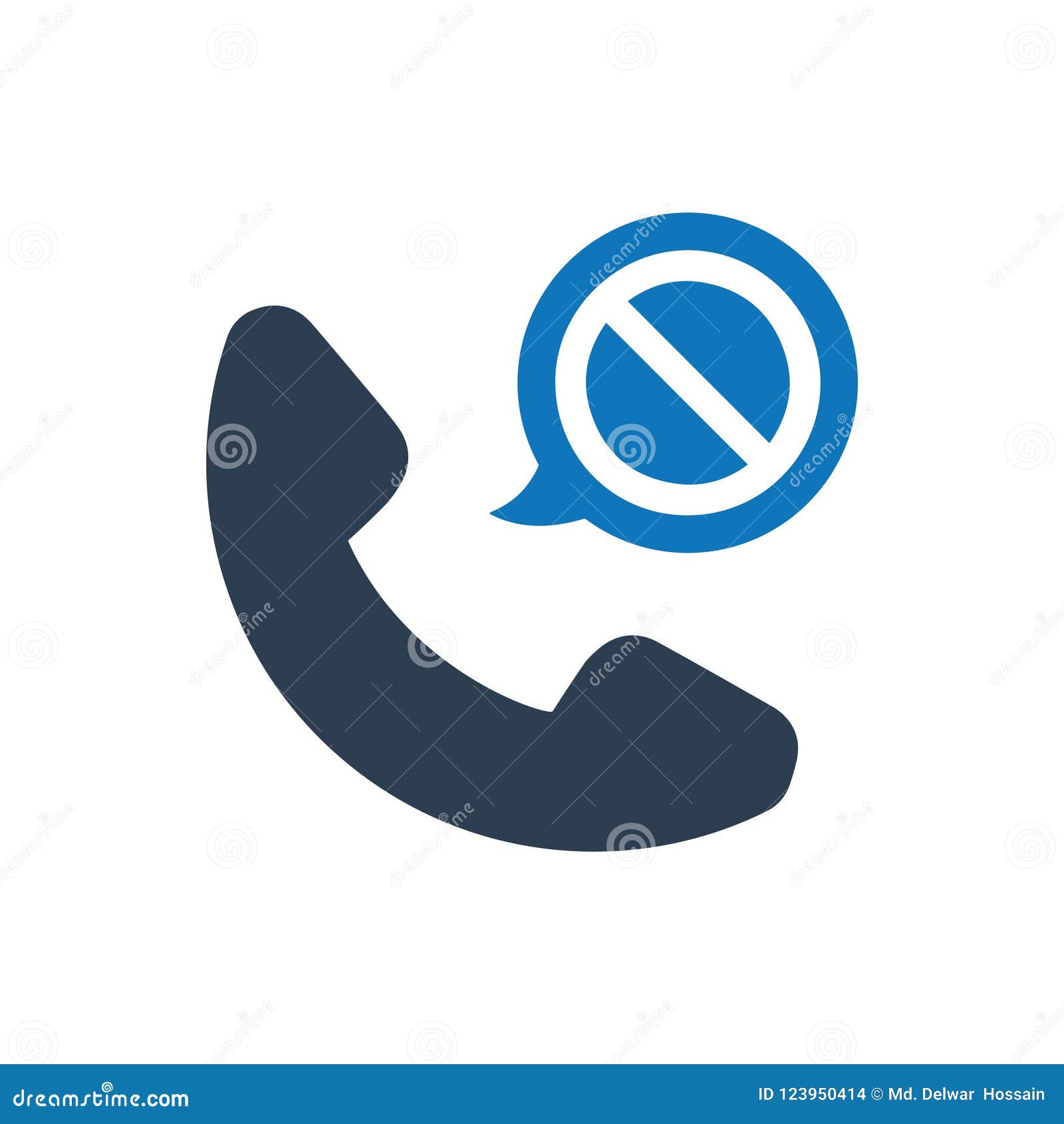 Call mute icon stock vector. Illustration of icon, symbol - 123950414