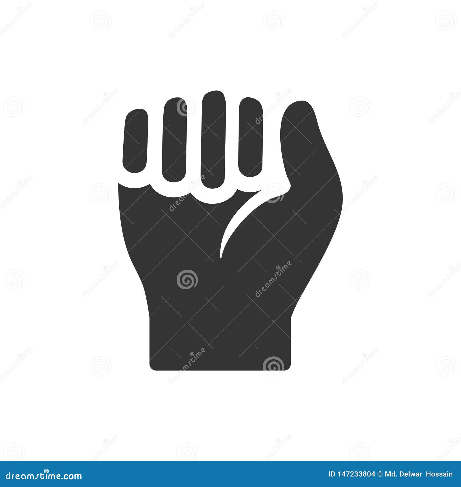 Durable hand icon stock vector. Illustration of symbol - 147233804