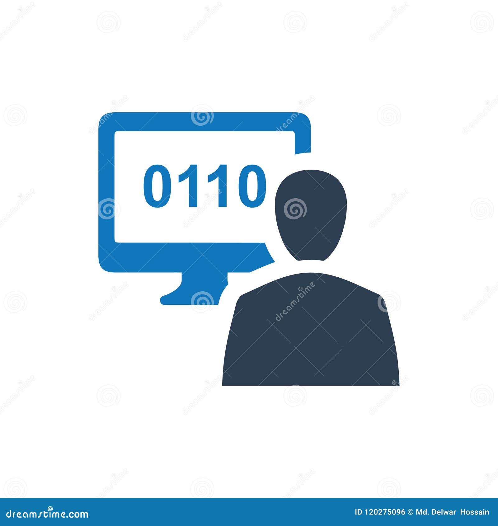Programmer Icon stock vector. Illustration of programmer - 120275096