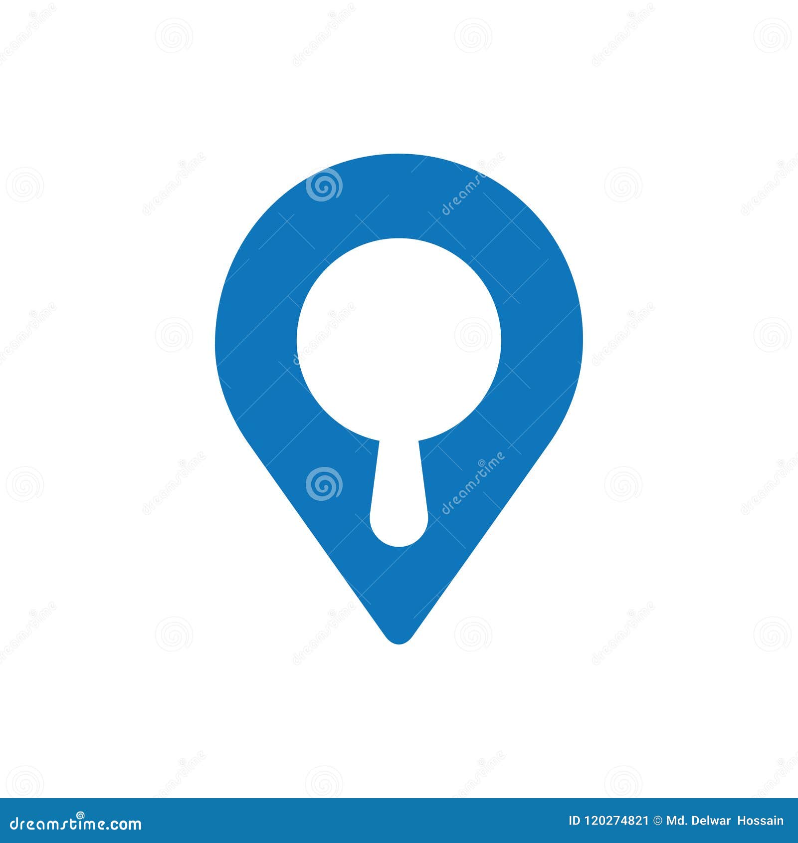 Search Map Icon stock vector. Illustration of direction - 120274821