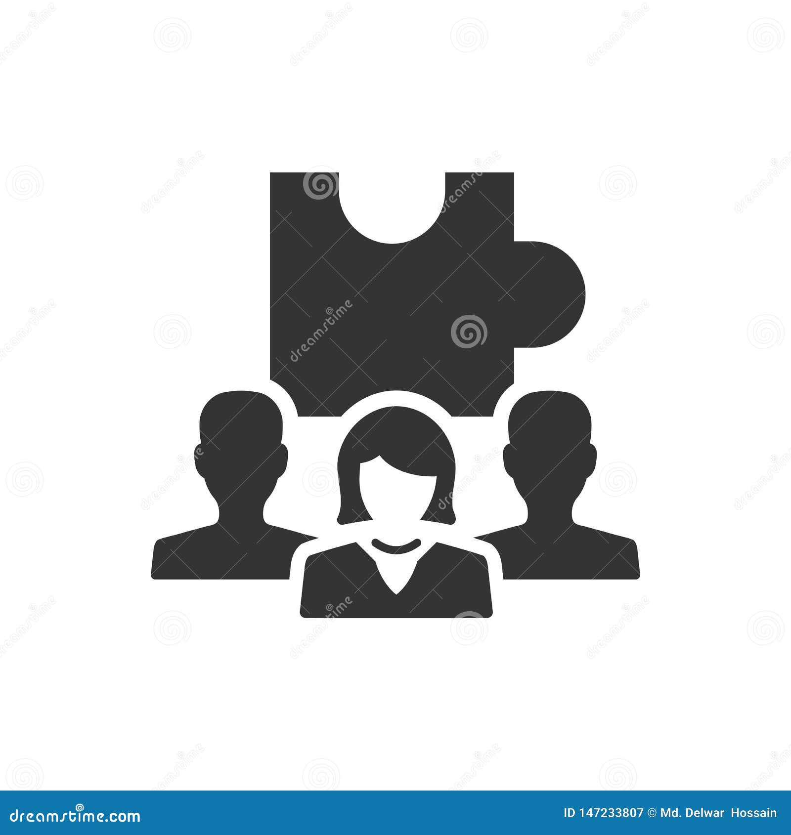 Solution team icon stock vector. Illustration of team - 147233807