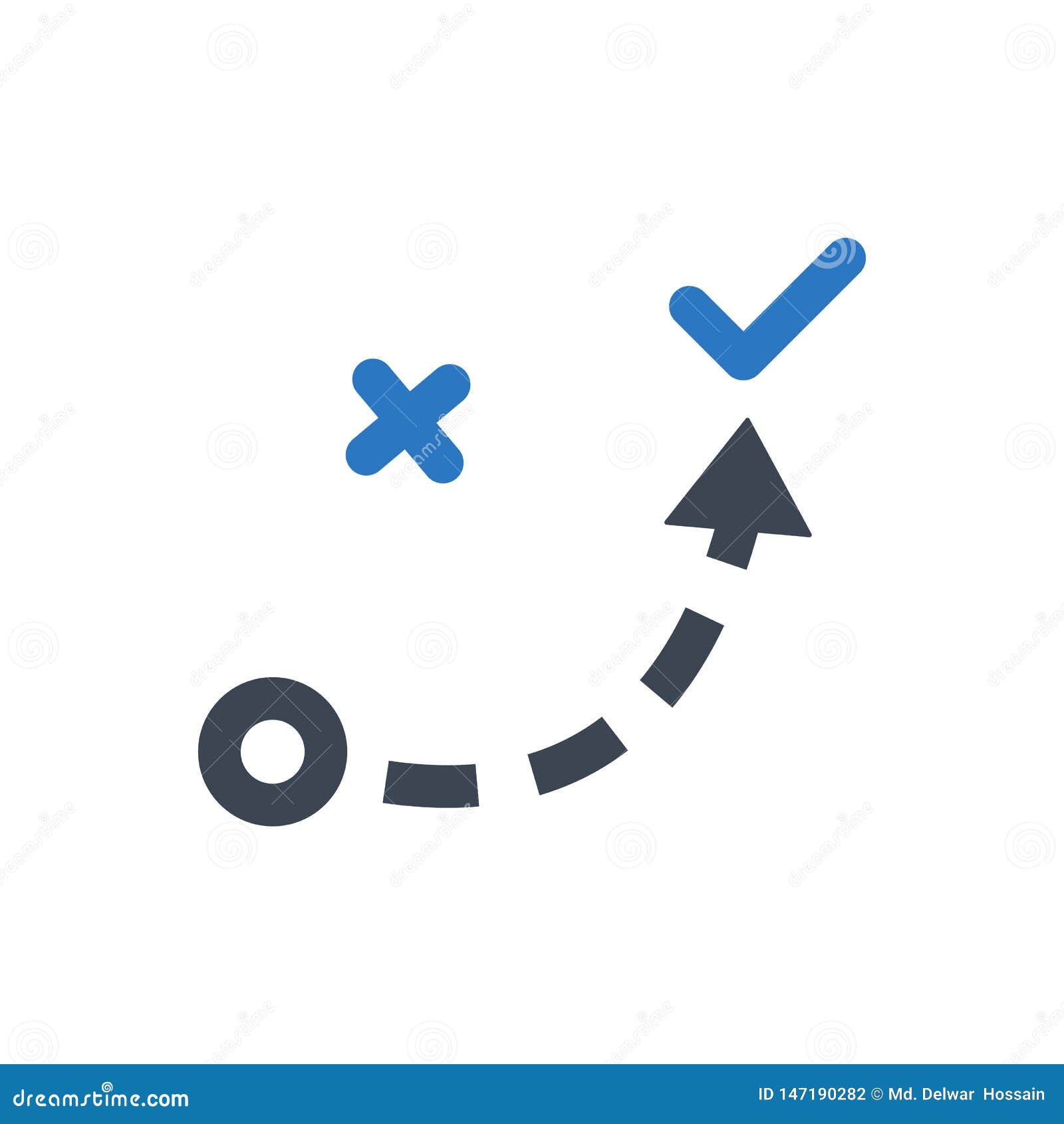 Strategic planning icon stock vector. Illustration of planning - 147190282