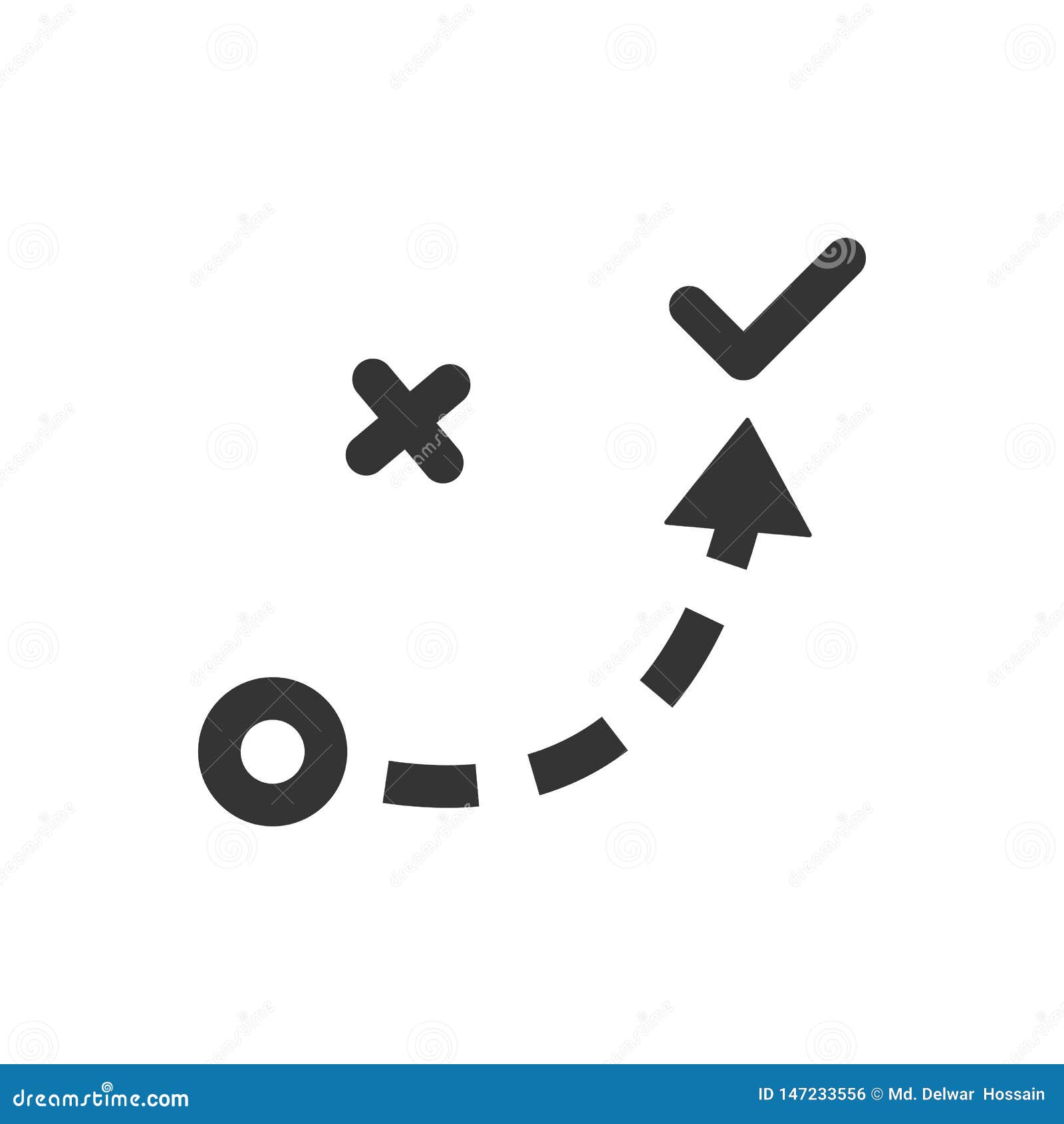 Strategic planning icon stock vector. Illustration of plan - 147233556