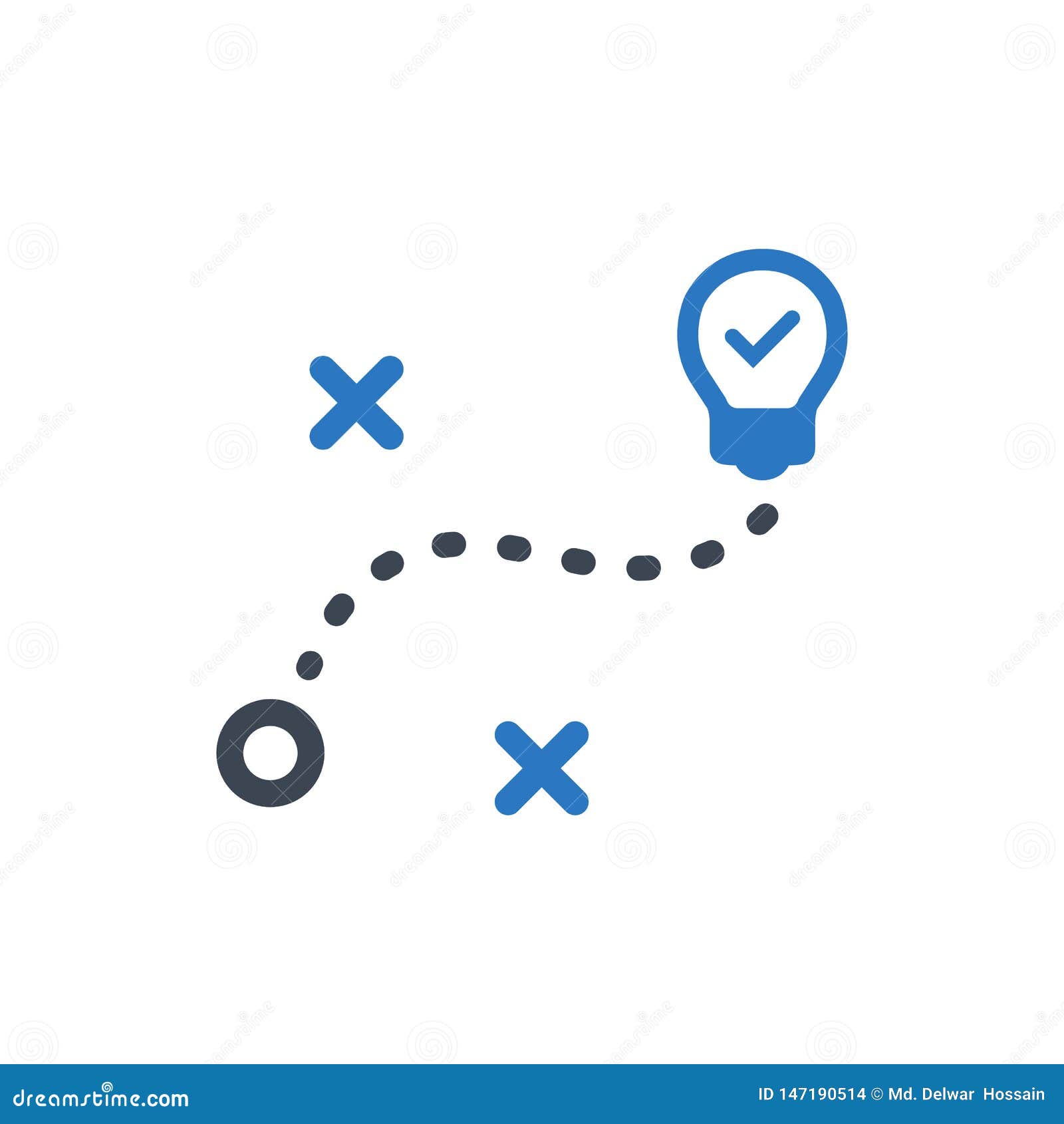 Strategic solution icon stock vector. Illustration of planning - 147190514