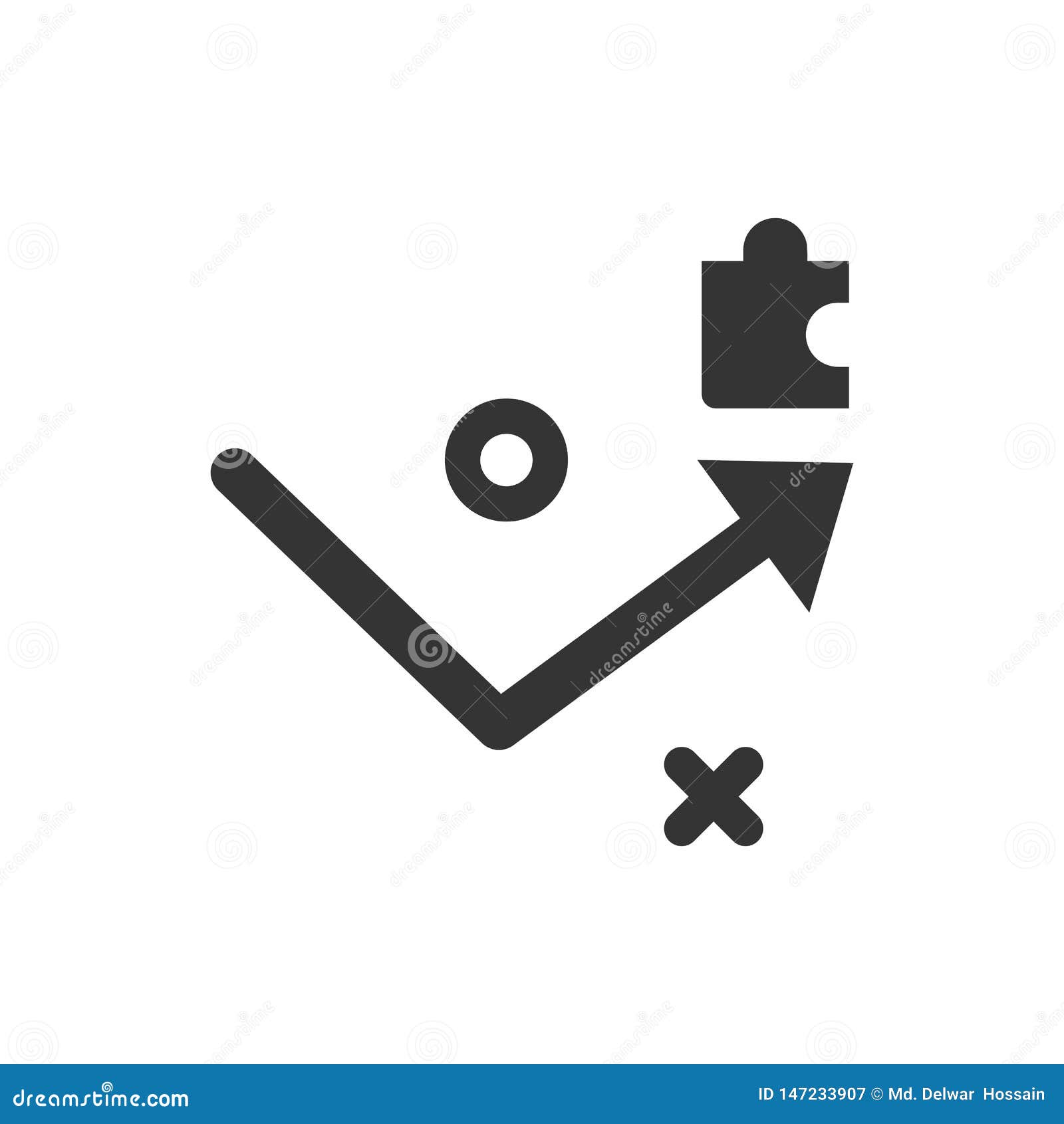 Strategic solution icon stock vector. Illustration of solution - 147233907