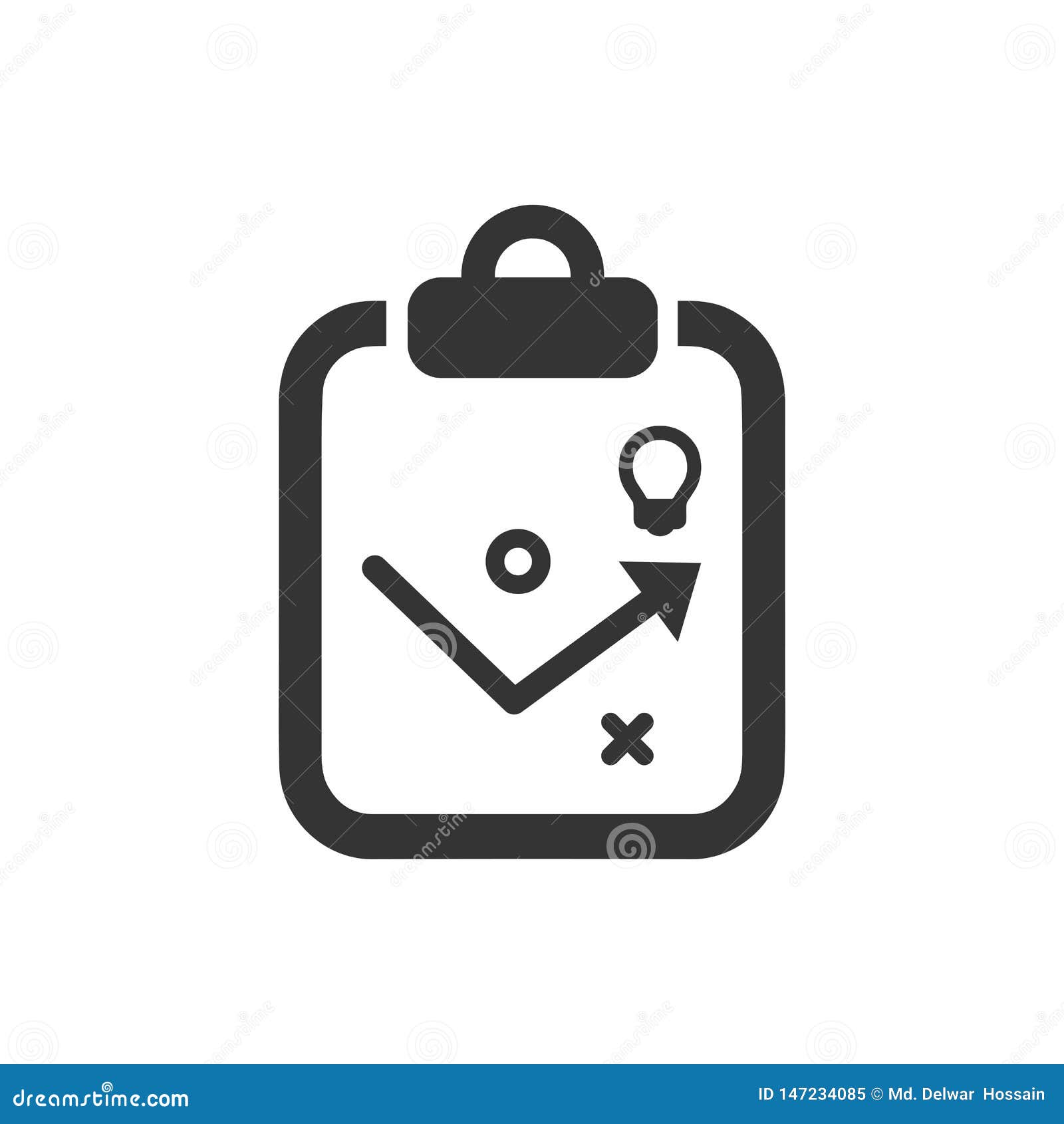 Strategic Solution Plan Icon Stock Vector - Illustration of vector ...