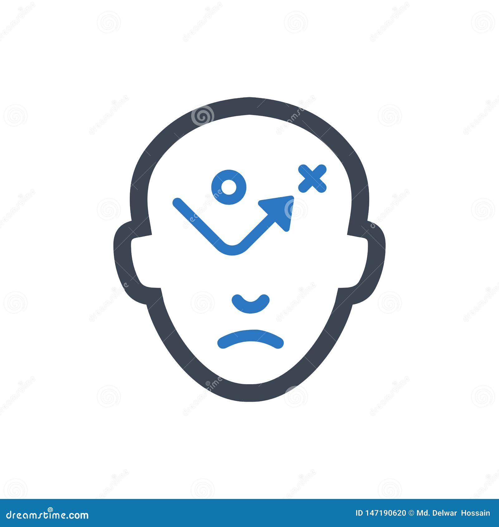 Strategic thinking icon stock vector. Illustration of symbol - 147190620