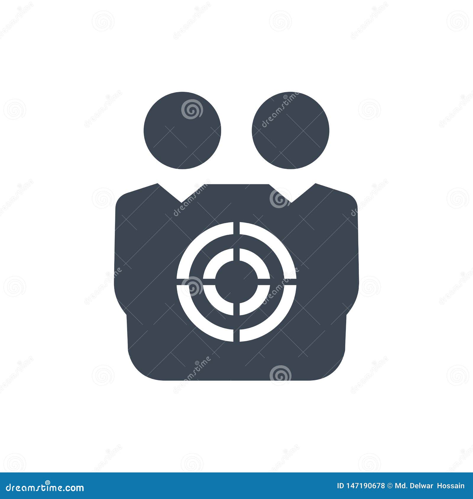 Target customer icon stock vector. Illustration of symbol - 147190678