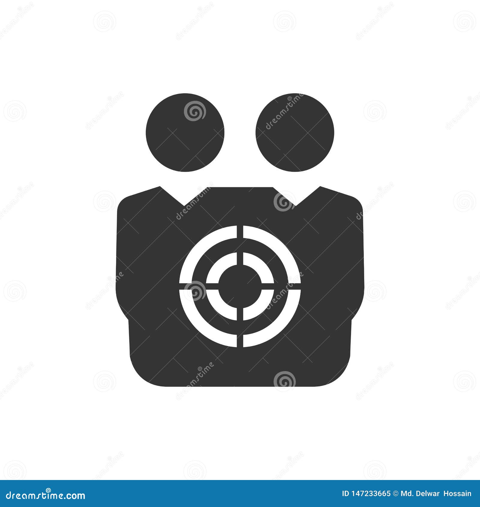Target customer icon stock vector. Illustration of target - 147233665