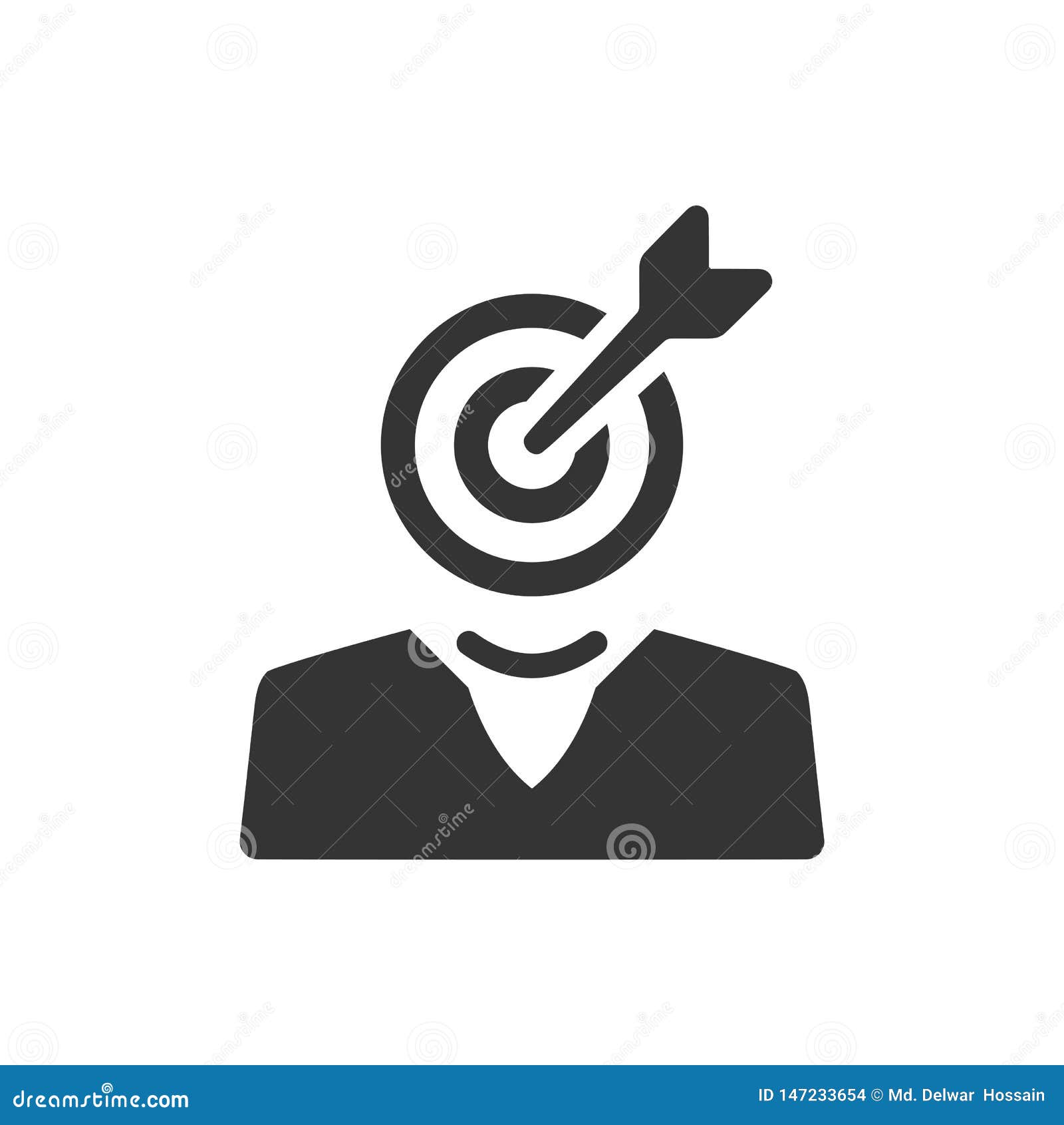Target market icon stock vector. Illustration of business - 147233654