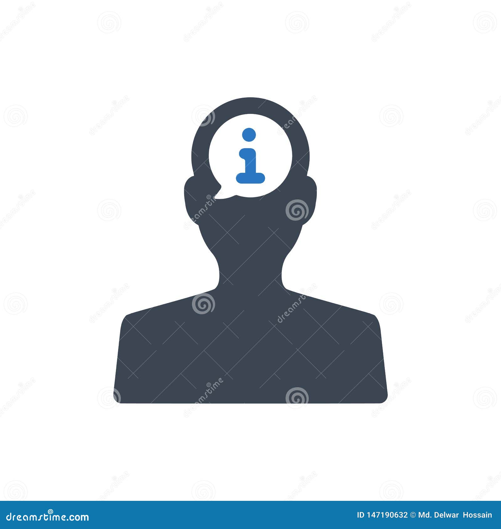 User information icon stock vector. Illustration of information - 147190632