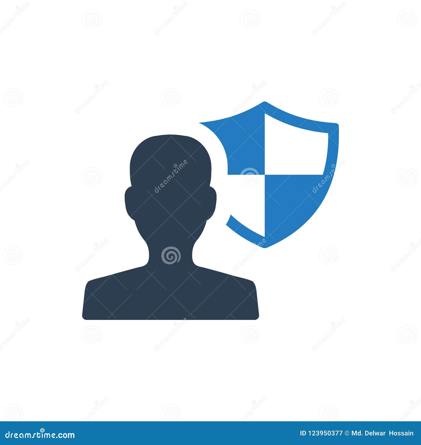User protection icon stock vector. Illustration of shield - 123950377