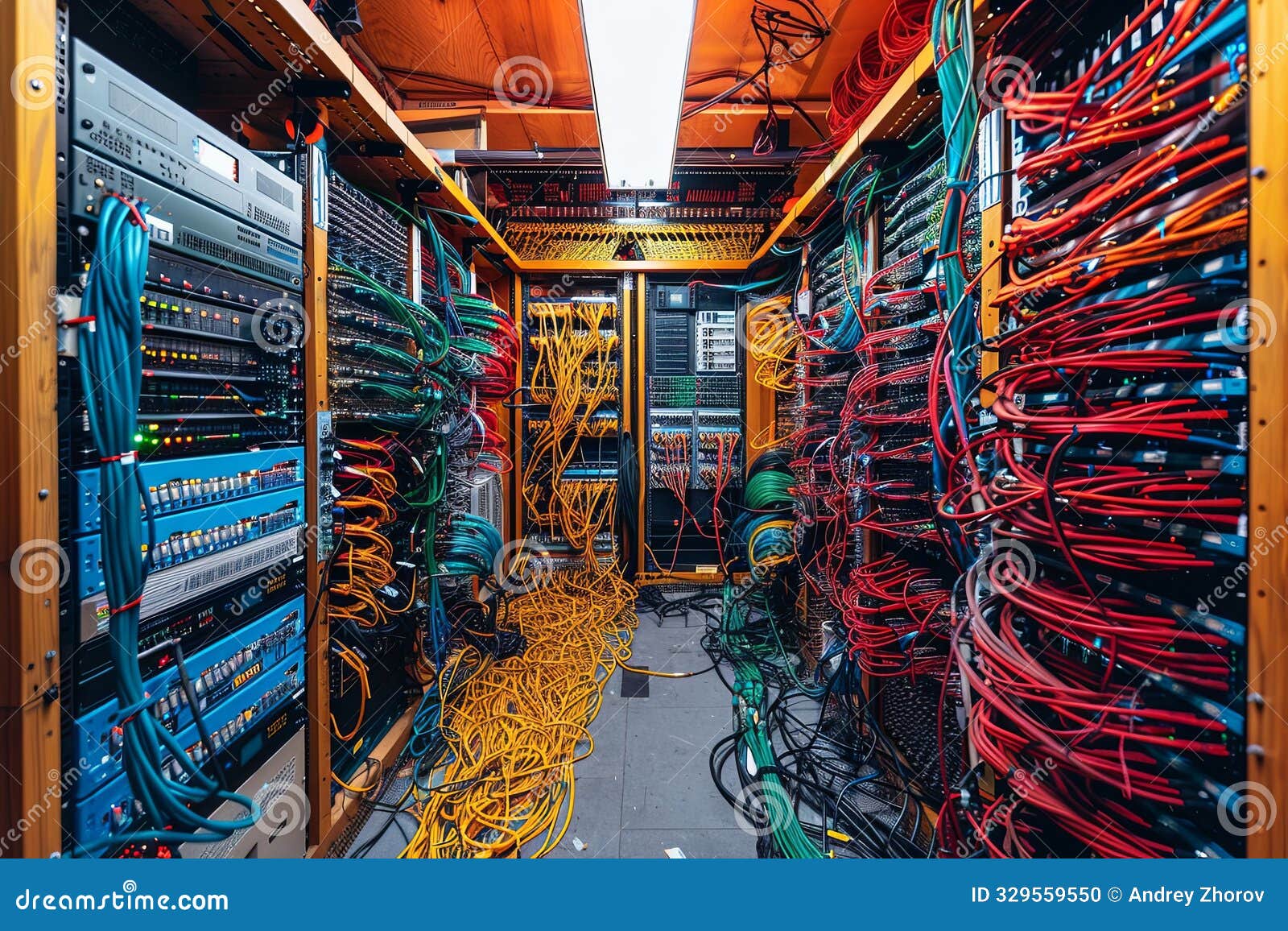 Organized Server Room Featuring Tidy Cables and Equipment in a Modern ...
