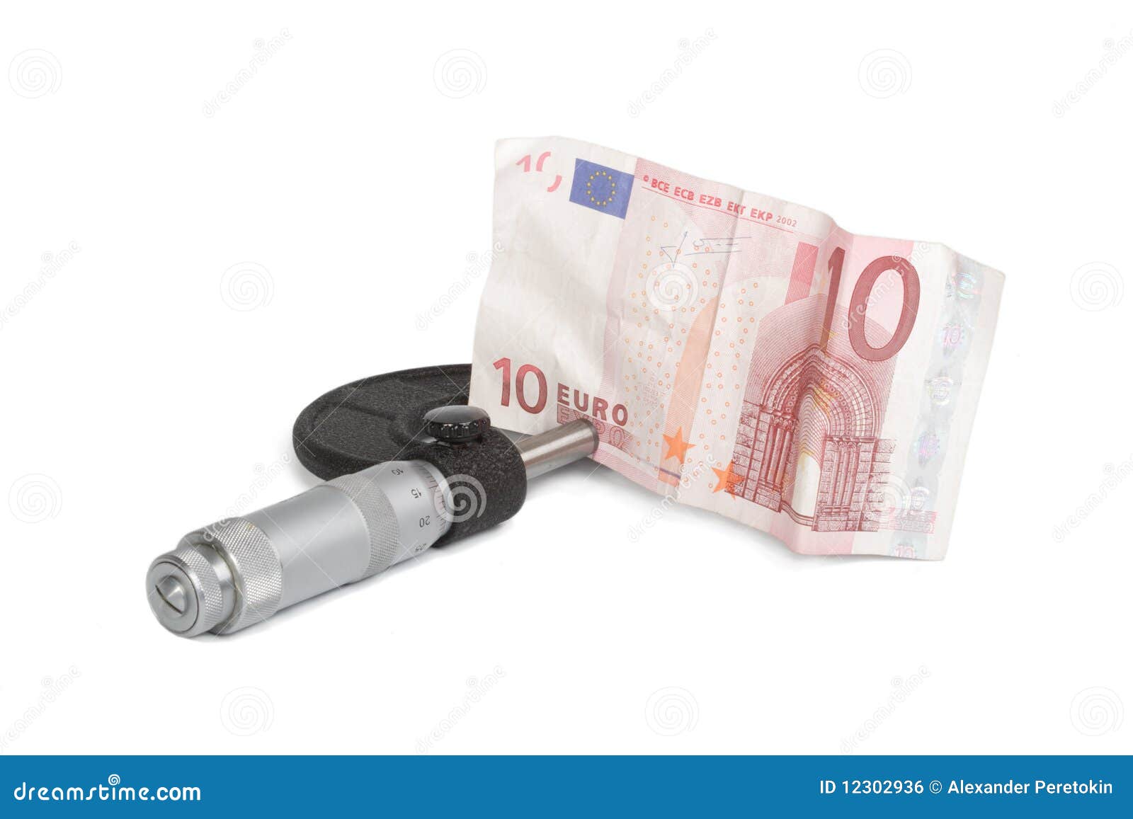 Meting van bankbiljet. stock foto. Image of geld, meting - 12302936