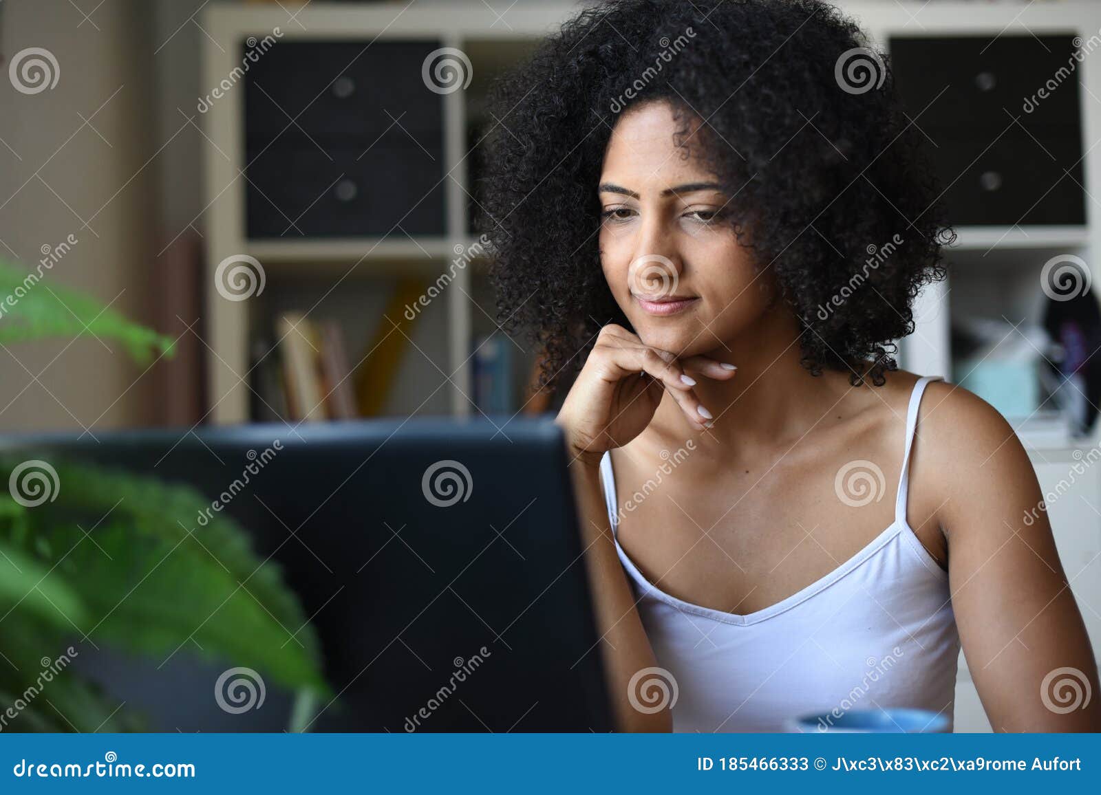 Metis Woman Working at Home Stock Image - Image of paper, computer ...