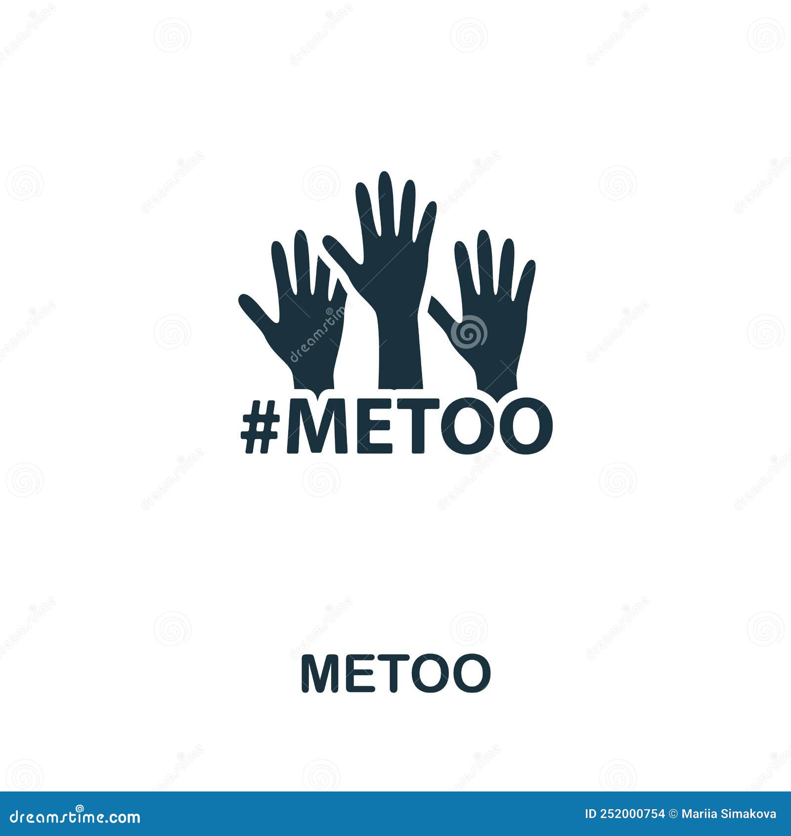 Metoo Icon. Monochrome Simple Line Harassment Icon For Templates, Web ...