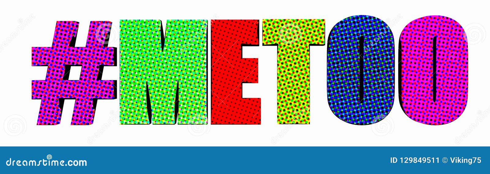 Metoo Banner With Black Woman Face Profile Silhouette Rainbow Circle