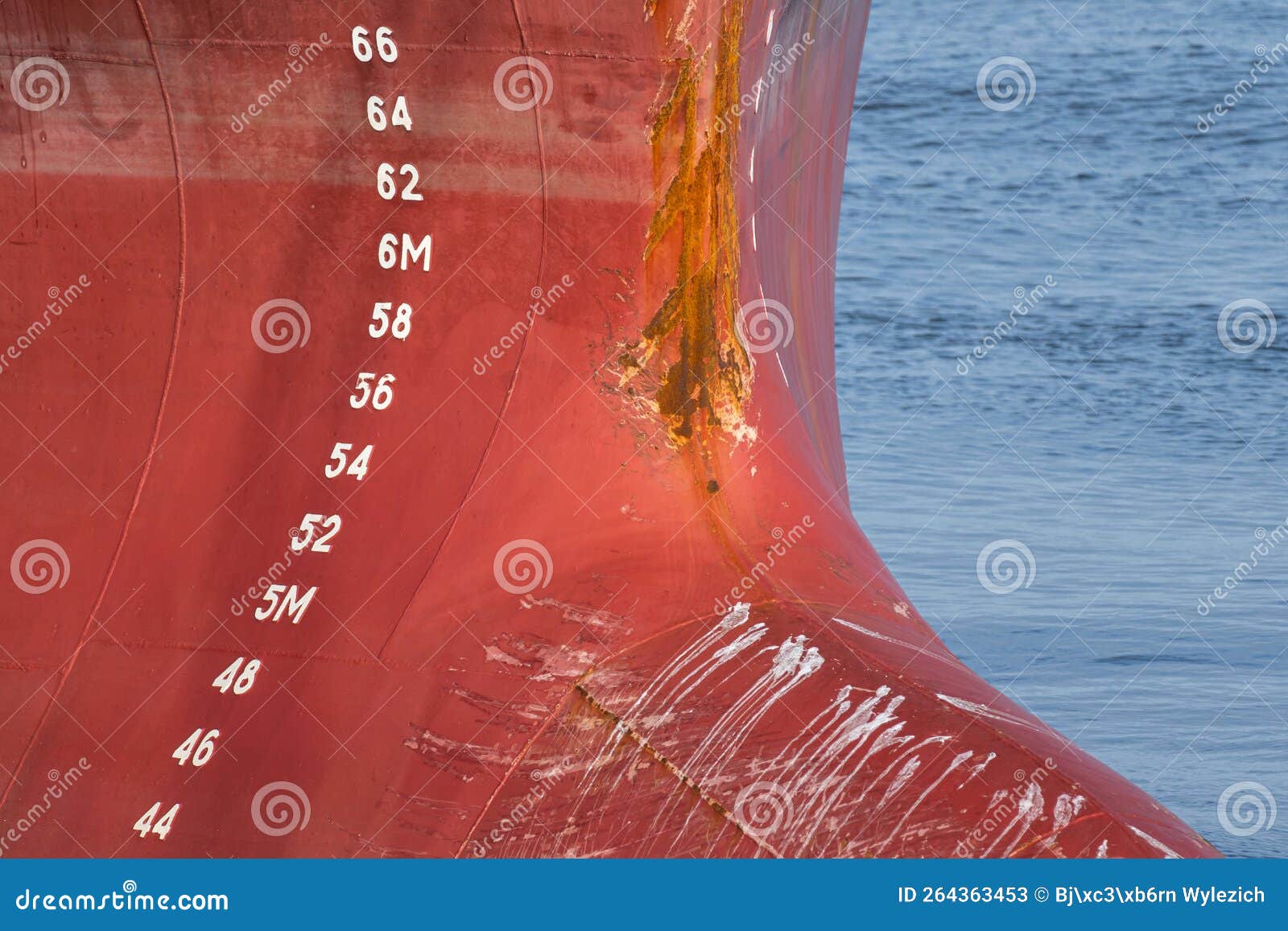 Draft marks stock image. Image of close, keel, scale - 264363453