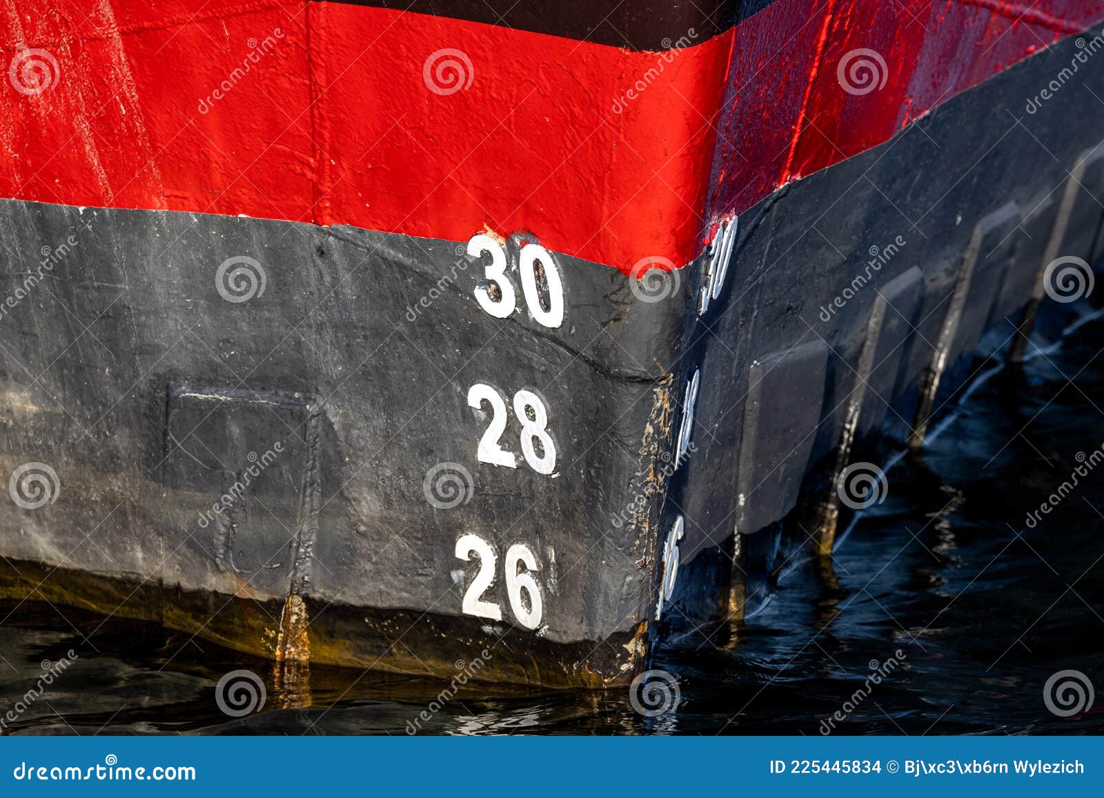 Draft marks stock photo. Image of scale, marine, depth - 225445834