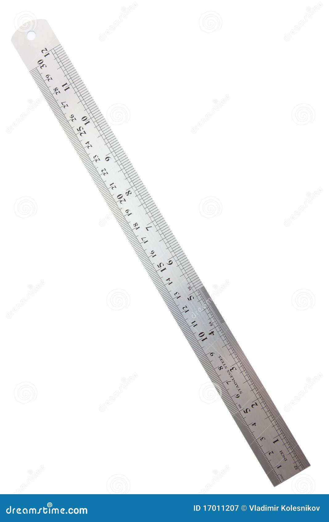 Metric and Inch Steel Ruler Stock Image - Image of millimetre, white ...