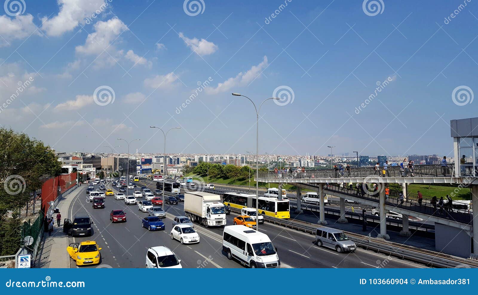 Metro bus line in Istanbul editorial stock image. Image of cityscape ...