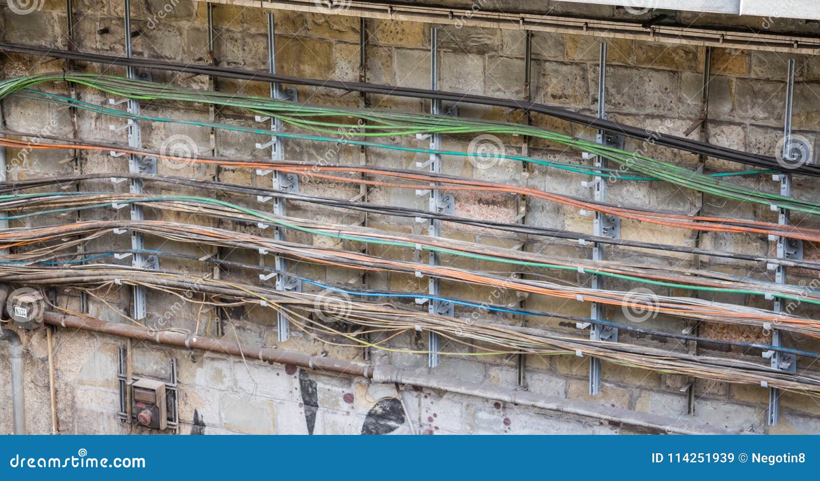 Metro cables stock image. Image of transportation, technology - 114251939