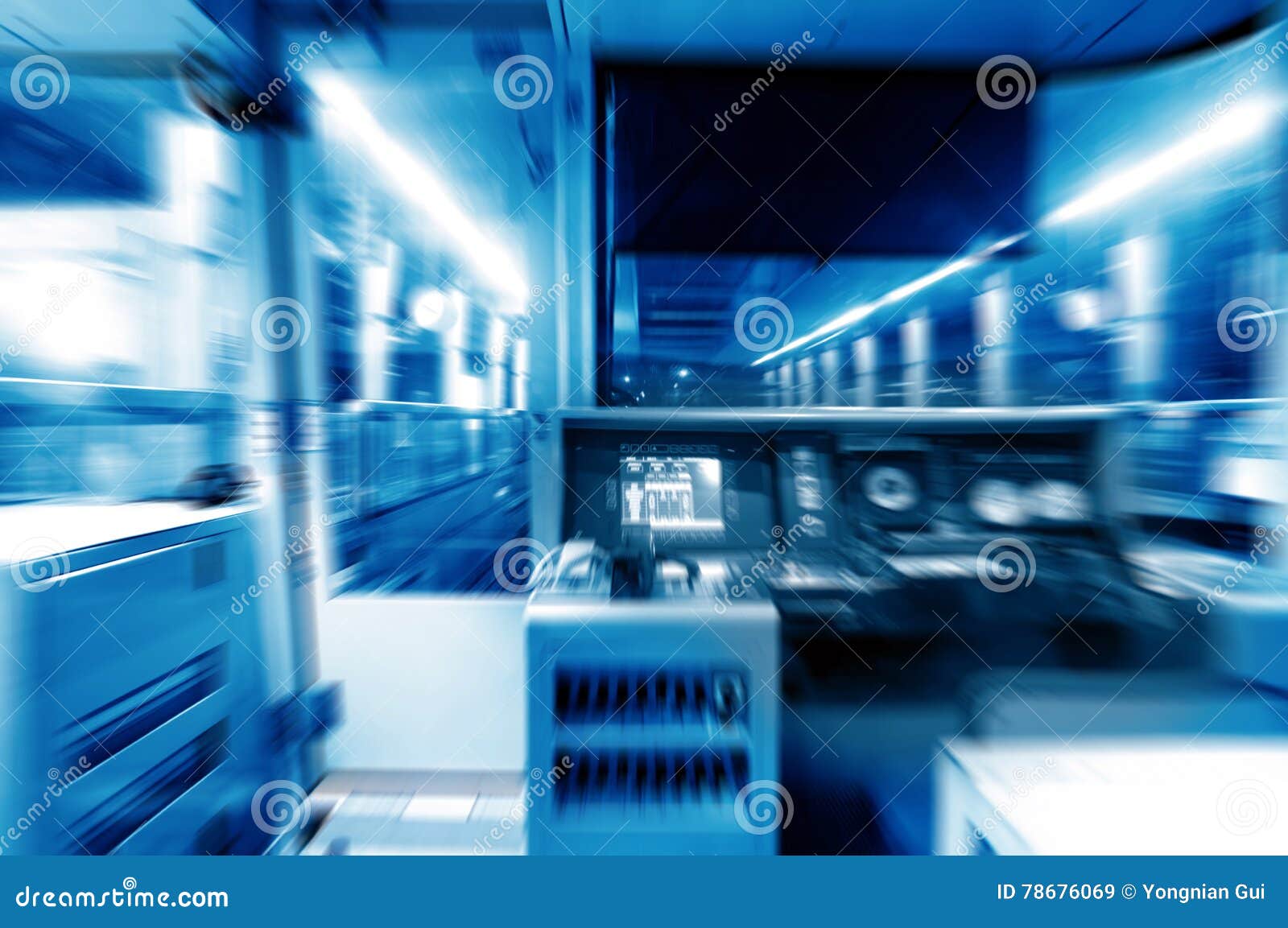 Metro Cockpit, Blue Tone Image. Stock Image - Image of public, button ...