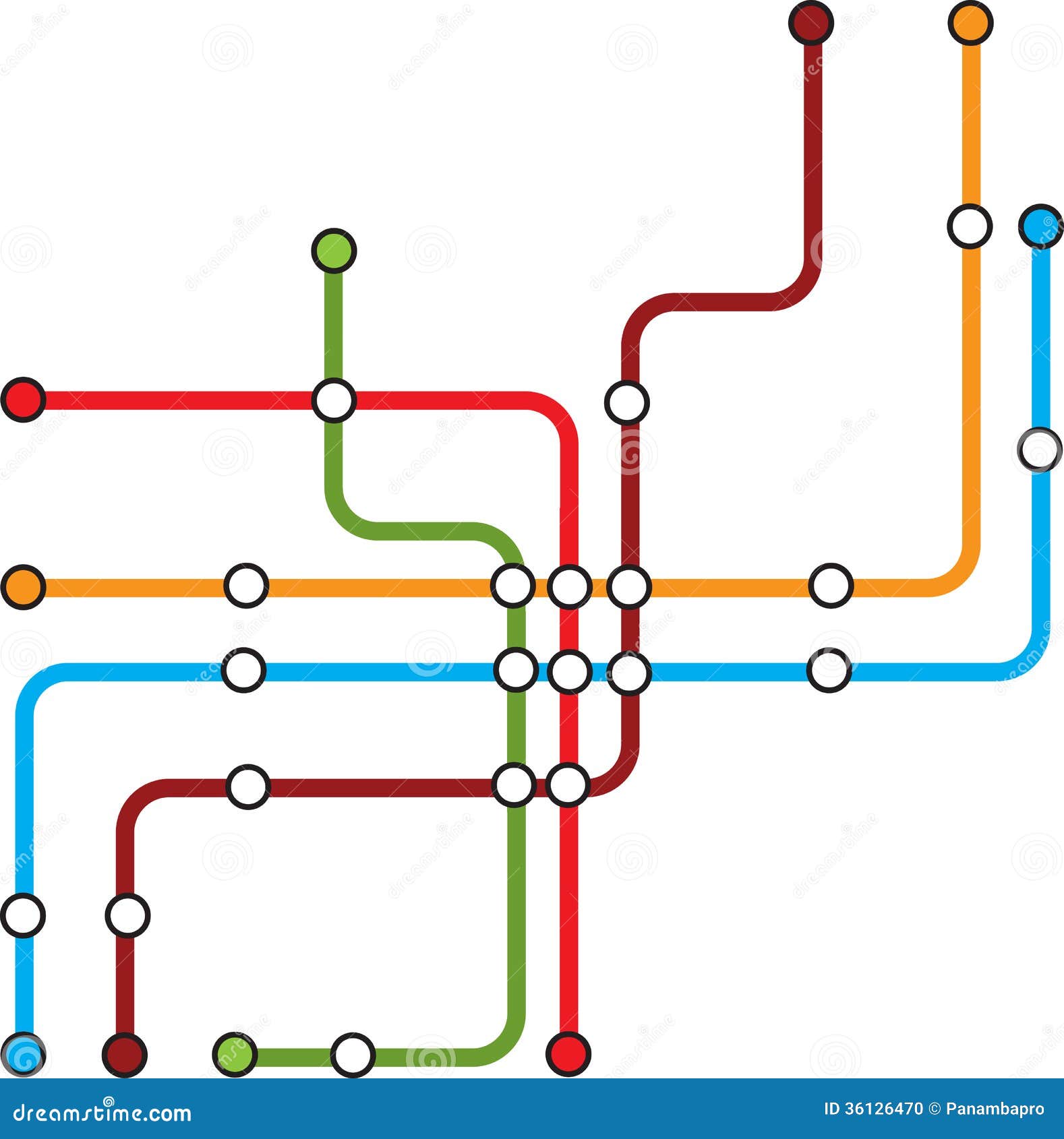 Metro stock vector. Illustration of pattern, ornament - 36126470