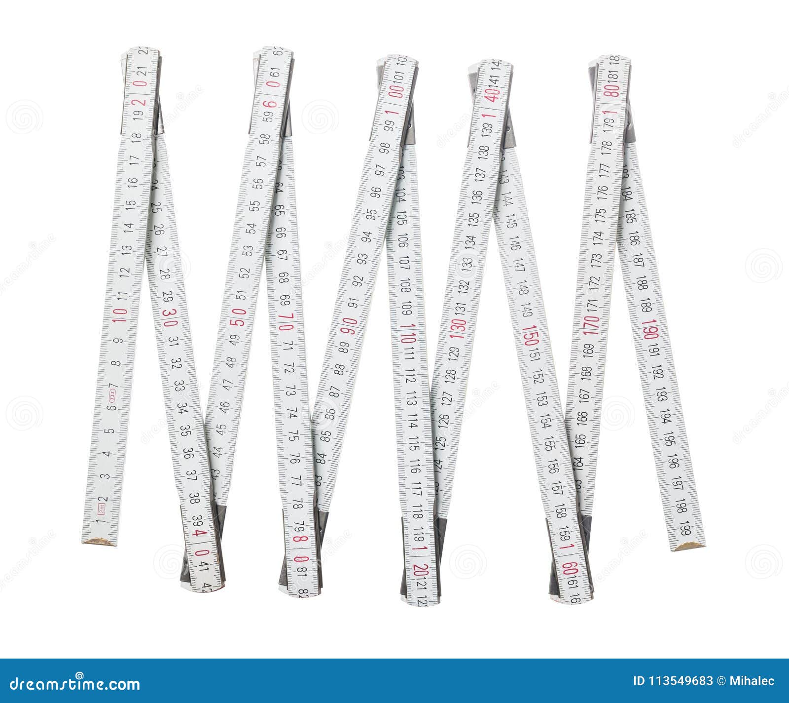 Metro De Madera Blanco Aislado En Blanco Imagen de archivo - Imagen de ...