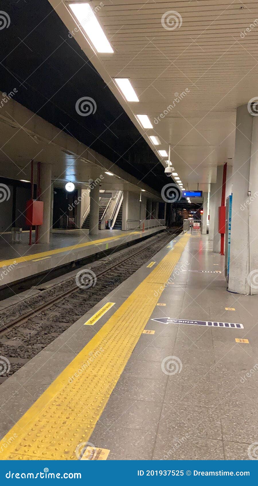 Metro stock image. Image of empty, metro, station, rail - 201937525