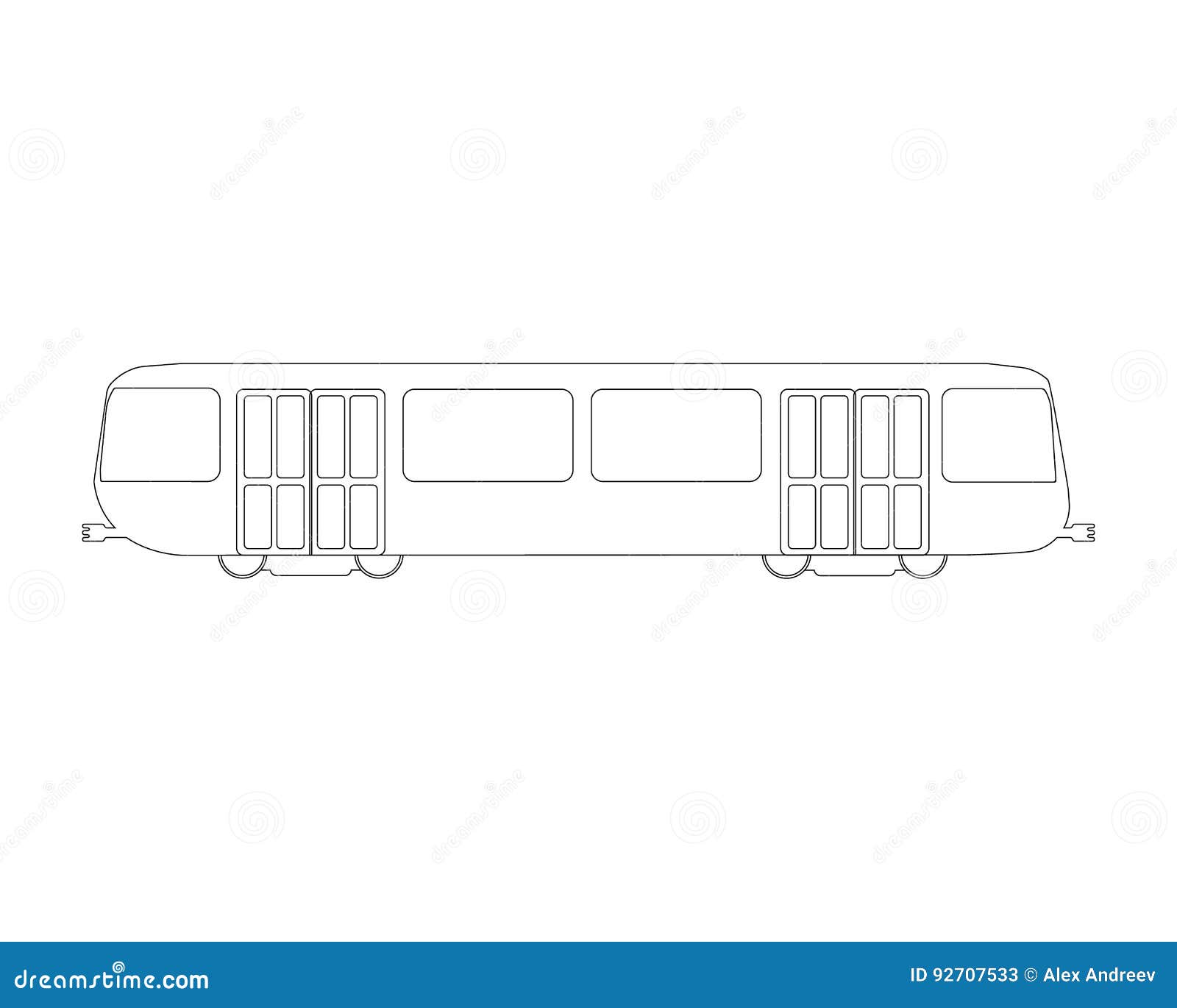 Metro Flat Icon and Logo. Outline Vector Illustration Stock Vector ...