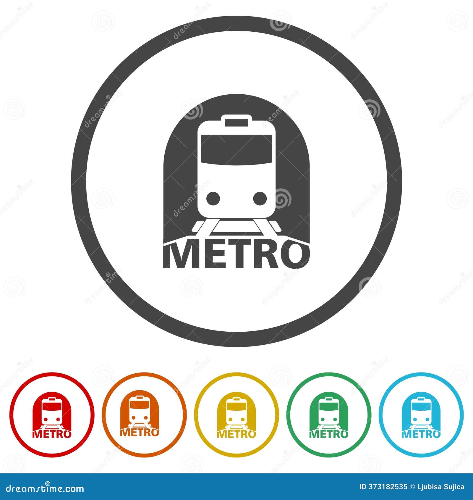 Metro Icon - ID Card Cartoon Vector | CartoonDealer.com #194447177