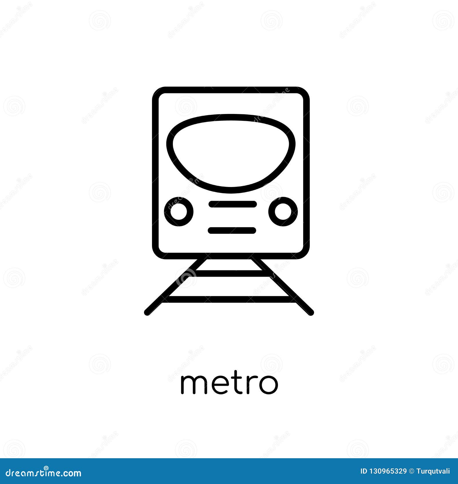 Metro Icon from Transportation Collection. Stock Vector - Illustration ...