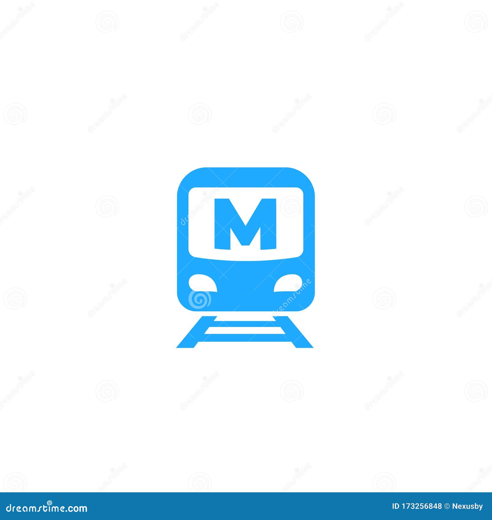 Metro icon, vector stock vector. Illustration of tube - 173256848