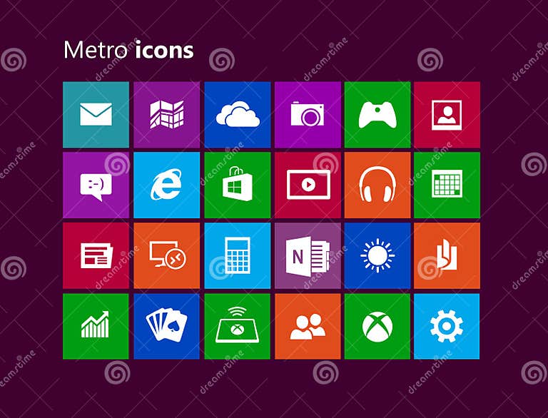 Metro icons editorial stock image. Illustration of symbol - 27355829