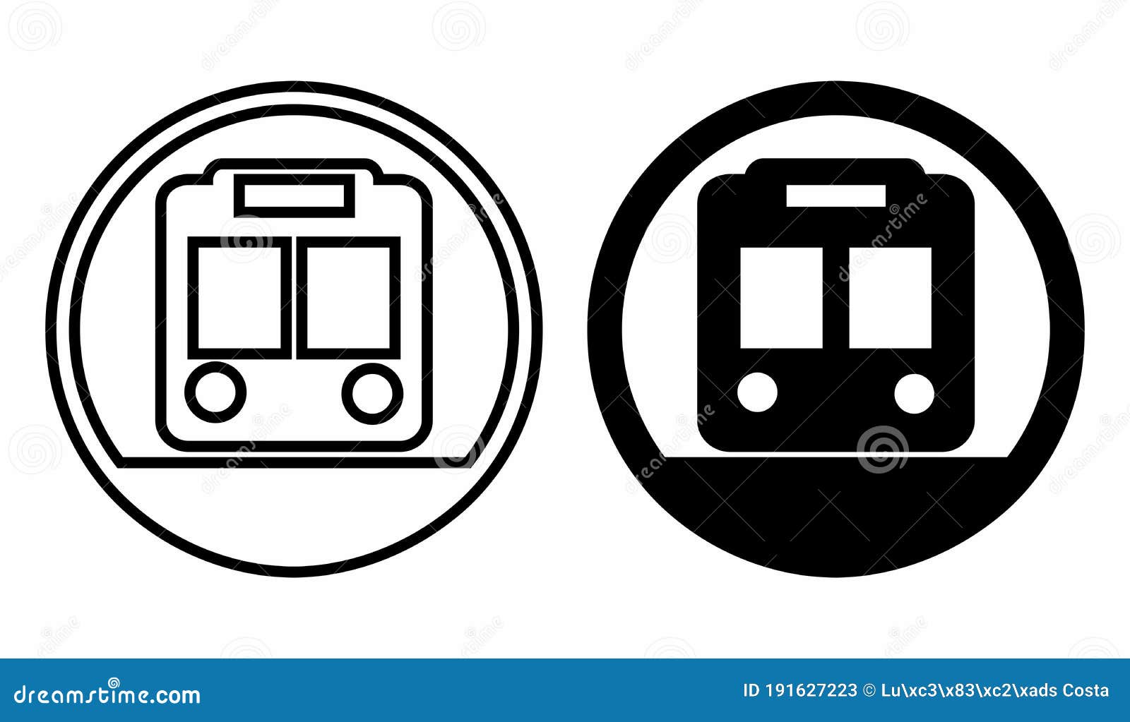Metro icons set stock illustration. Illustration of coaches - 191627223