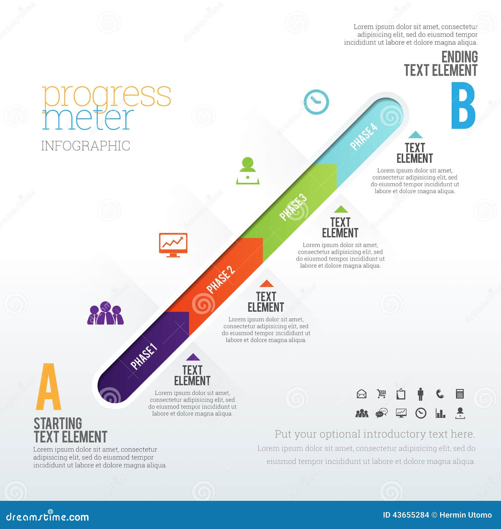 Metro Infographic Del Progreso Ilustración del Vector - Ilustración de ...