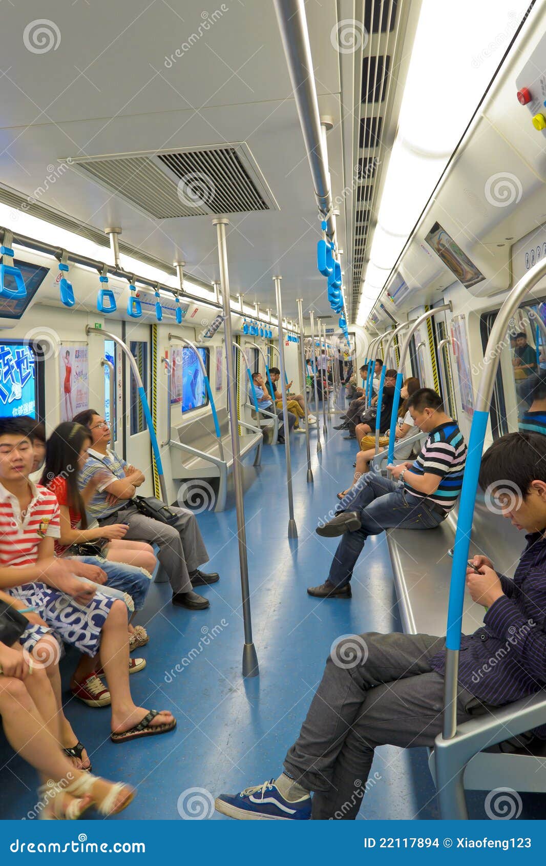 Metro inside editorial stock image. Image of train, internal - 22117894
