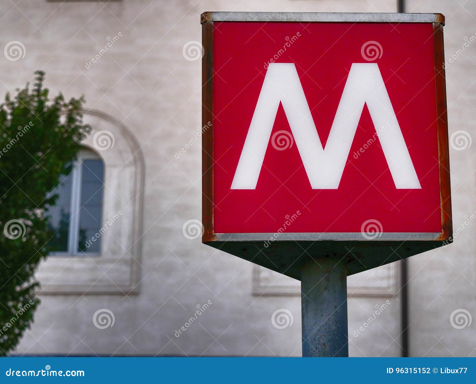Metro M sign Rome Italy stock photo. Image of city, transportation ...