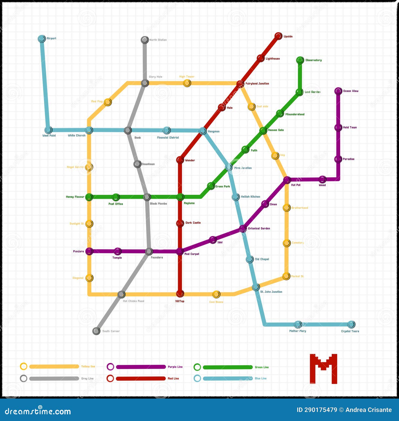 Metro map stock illustration. Illustration of railway - 290175479