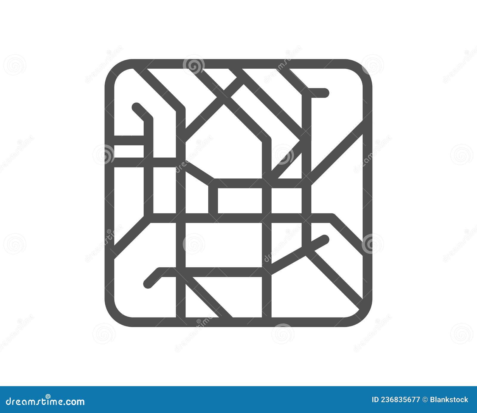 Metro Map Line Icon. Underground Subway Sign. Vector Stock Vector ...